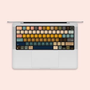 Nostalgic Tones MacBook Keyboard Decal | Vintage Keypad Sticker for ...