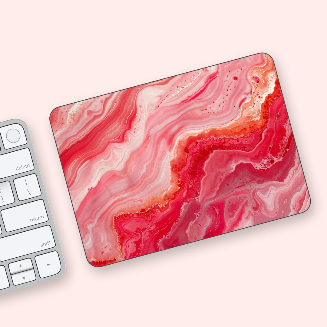 Red Marble Texture Magic Trackpad Skin | Fluid Art Style Magic Trackpad ...