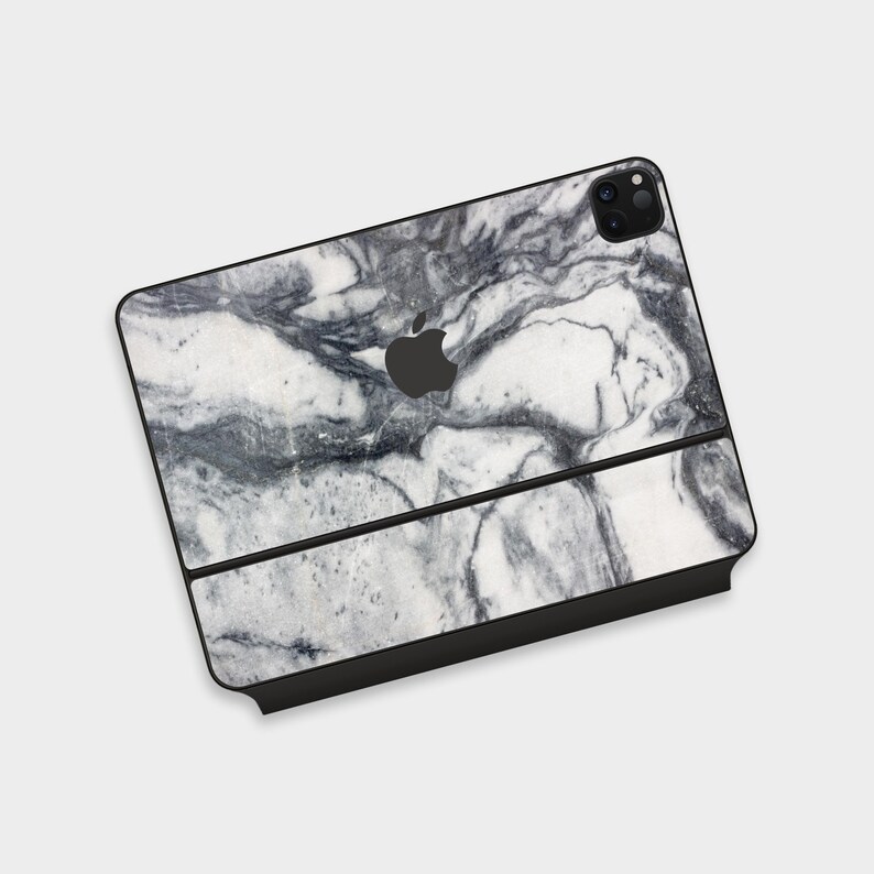 Monochrome Marble Magic Keyboard for iPad Protective Skin Marble Texture iPad Magic Trackpad ...