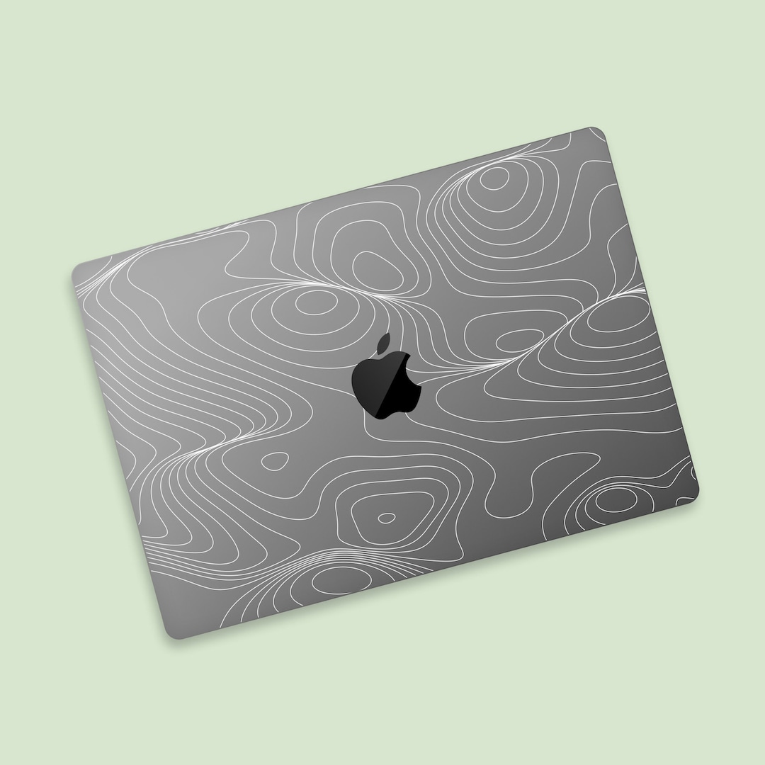 Topographic Map MacBook Clear Skin, Transparent MacBook Air Skin With ...