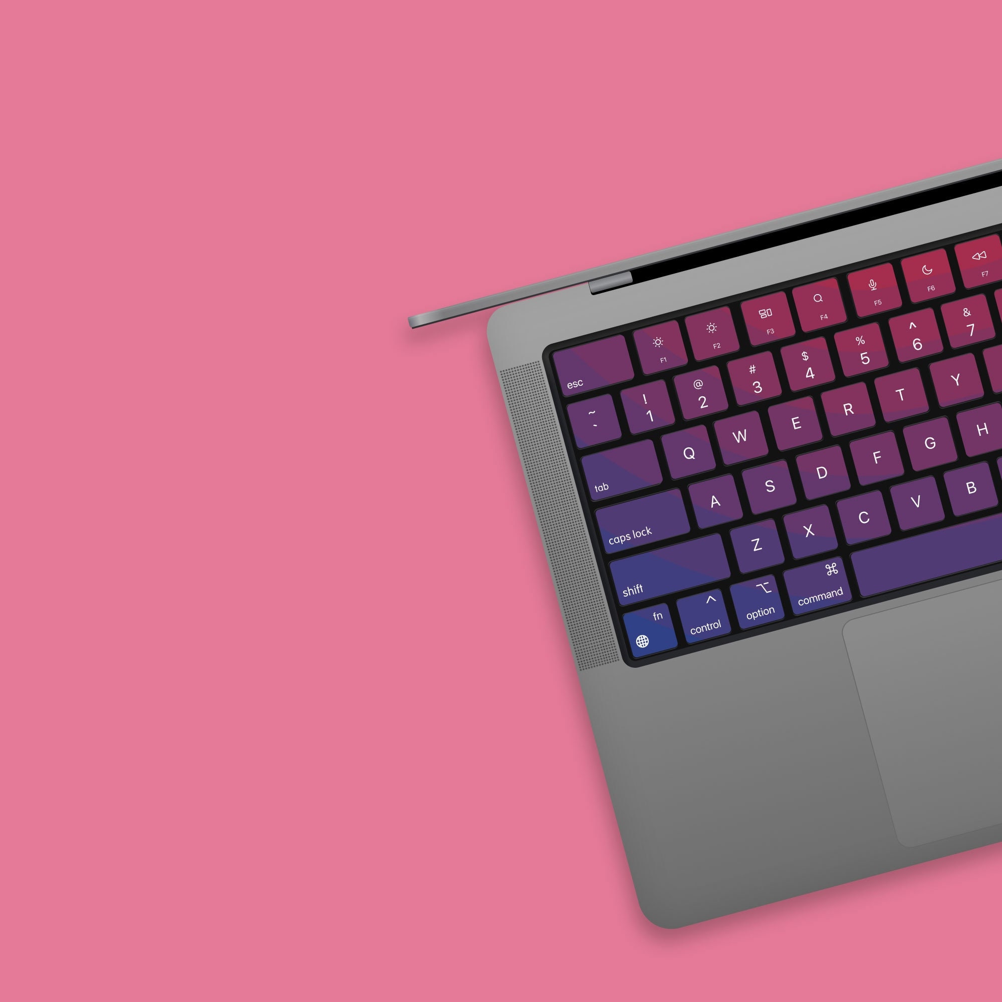 Purple Gradient Individual Keys Stickers for MacBook Chic Violet Fusion ...