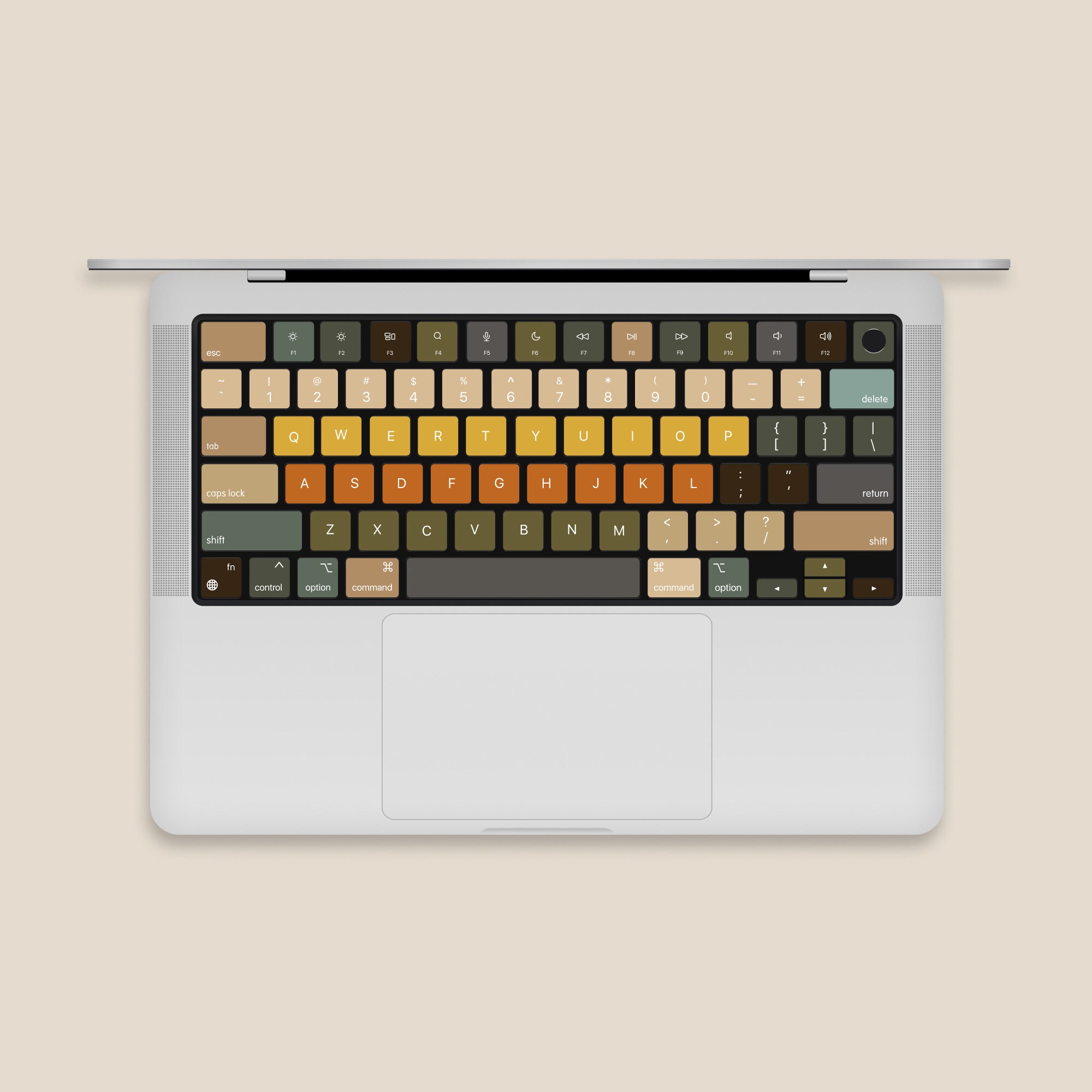 Retro Typewriter MacBook Keyboard Skin Vintage Colors MacBook Key Decal ...