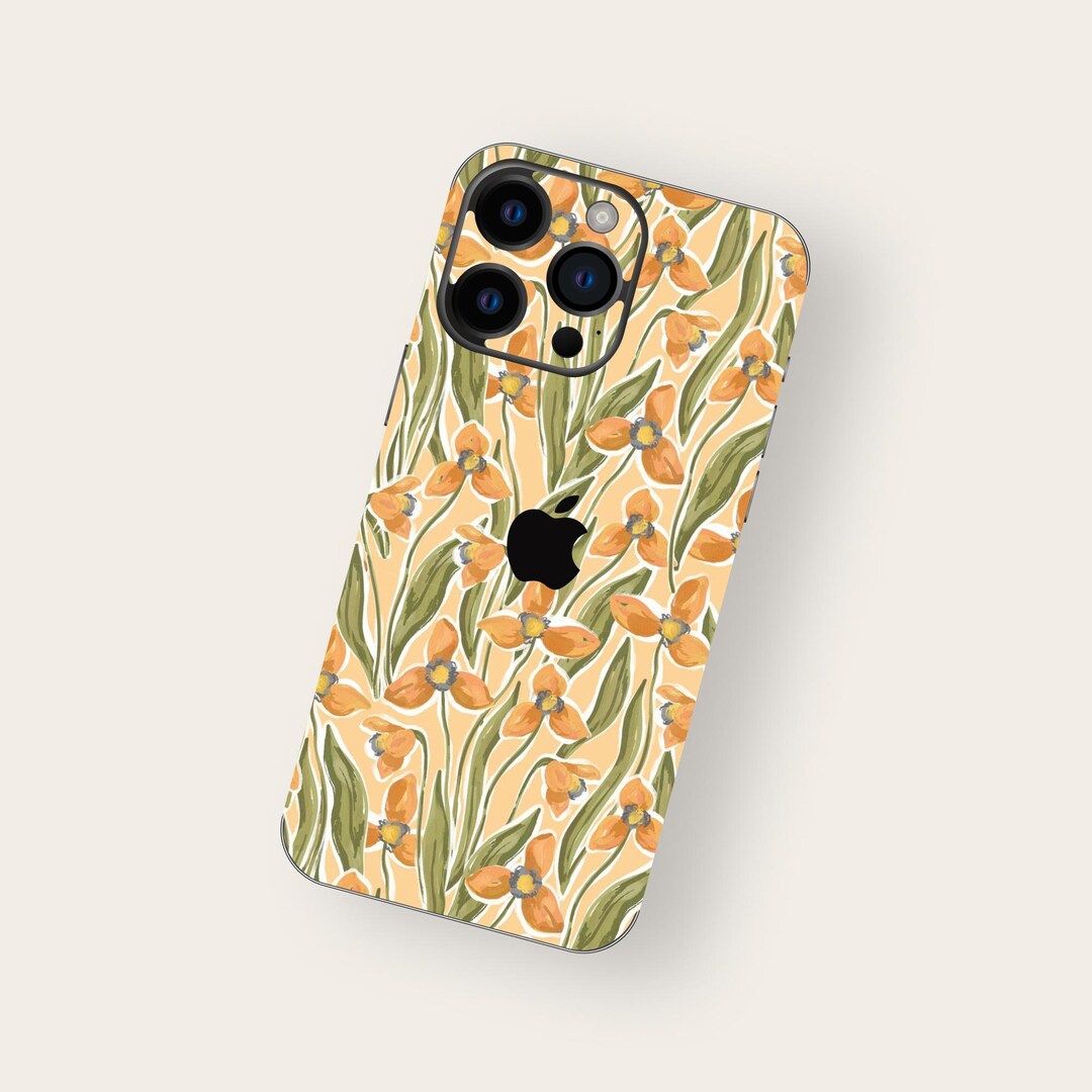 Hand-drawn Floral Design Iphon Skin | Botanical Art iPhone Decal ...