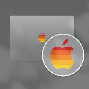 Vintage Spectrum Apple Logo Sticker for MacBook | Vintage Colorful ...