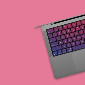Purple Gradient Individual Keys Stickers for MacBook | Chic Violet ...