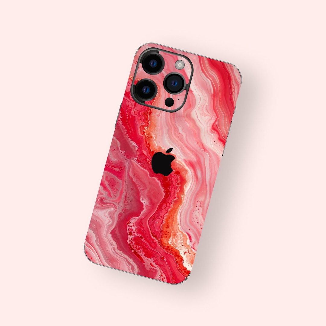 Liquid Art Red and Pink Swirls iPhone Skin | Red Marble Texture iPhone ...