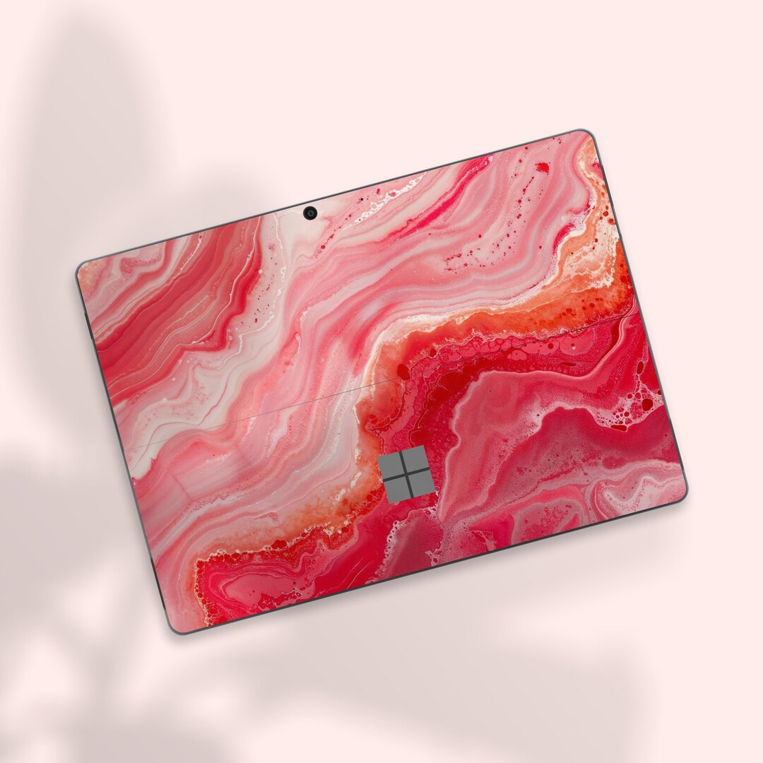 Red Marble Texture Surface Pro Skin | Vibrant Swirls Surface Pro Go ...