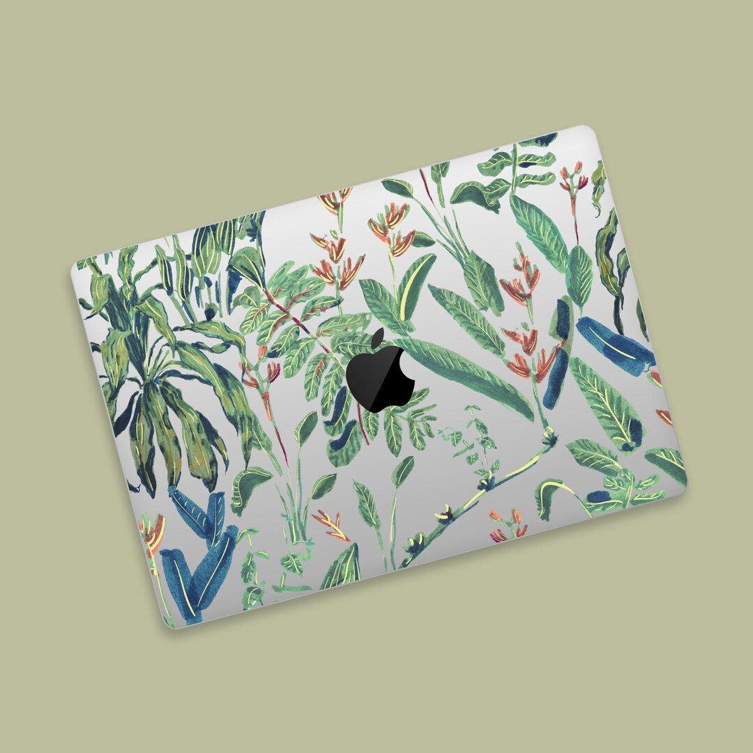 Jungle Foliage MacBook Clear Protective Skin | Watercolor Plants ...