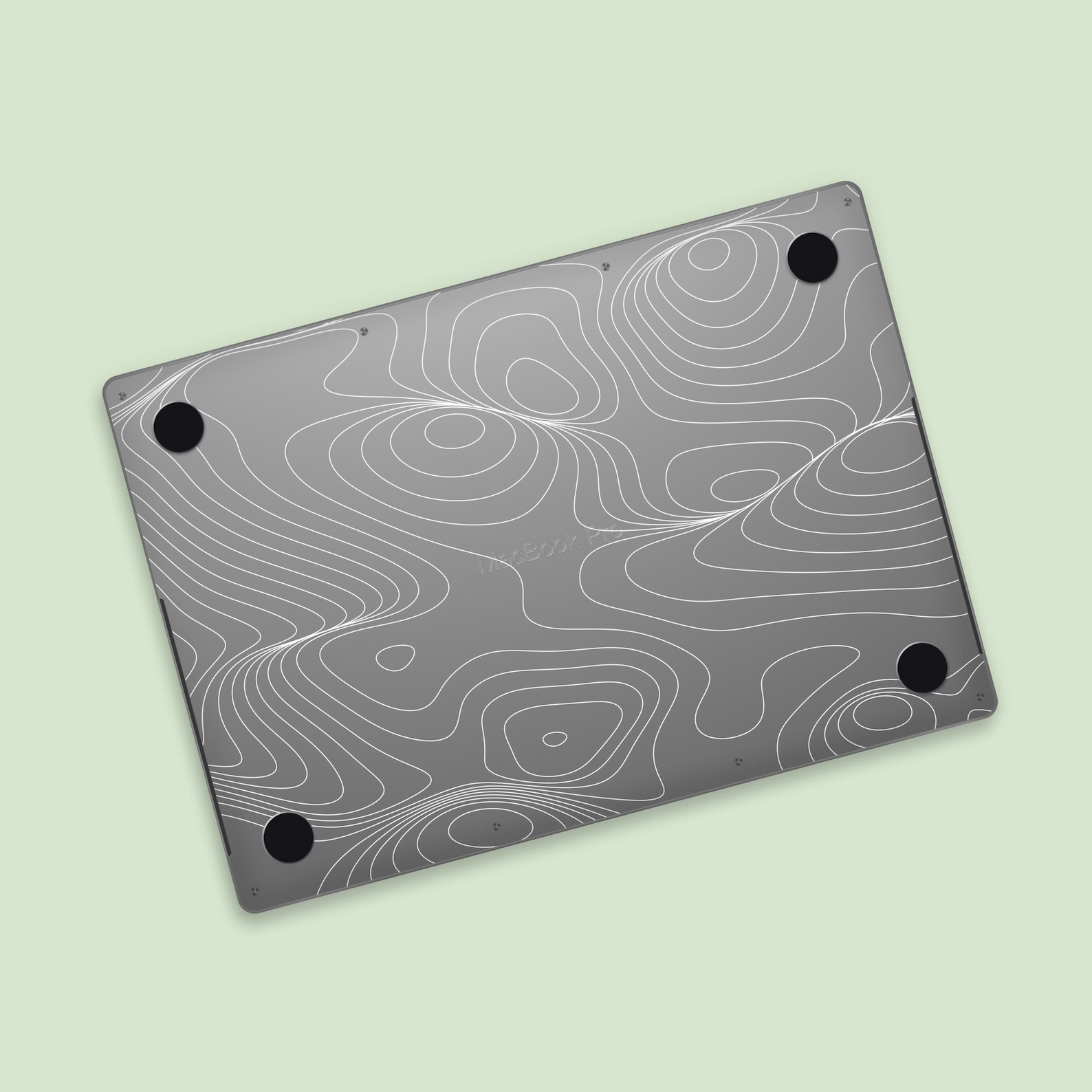 Topographic Map MacBook Clear Skin, Transparent MacBook Air Skin With ...