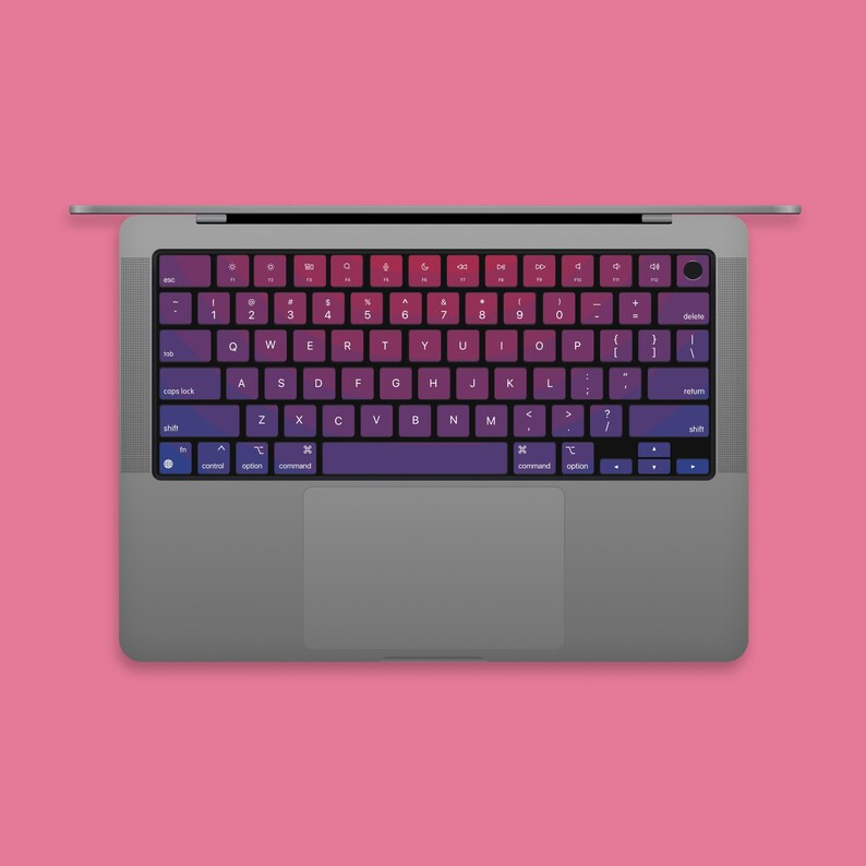 Purple Gradient Individual Keys Stickers for MacBook Chic Violet Fusion ...
