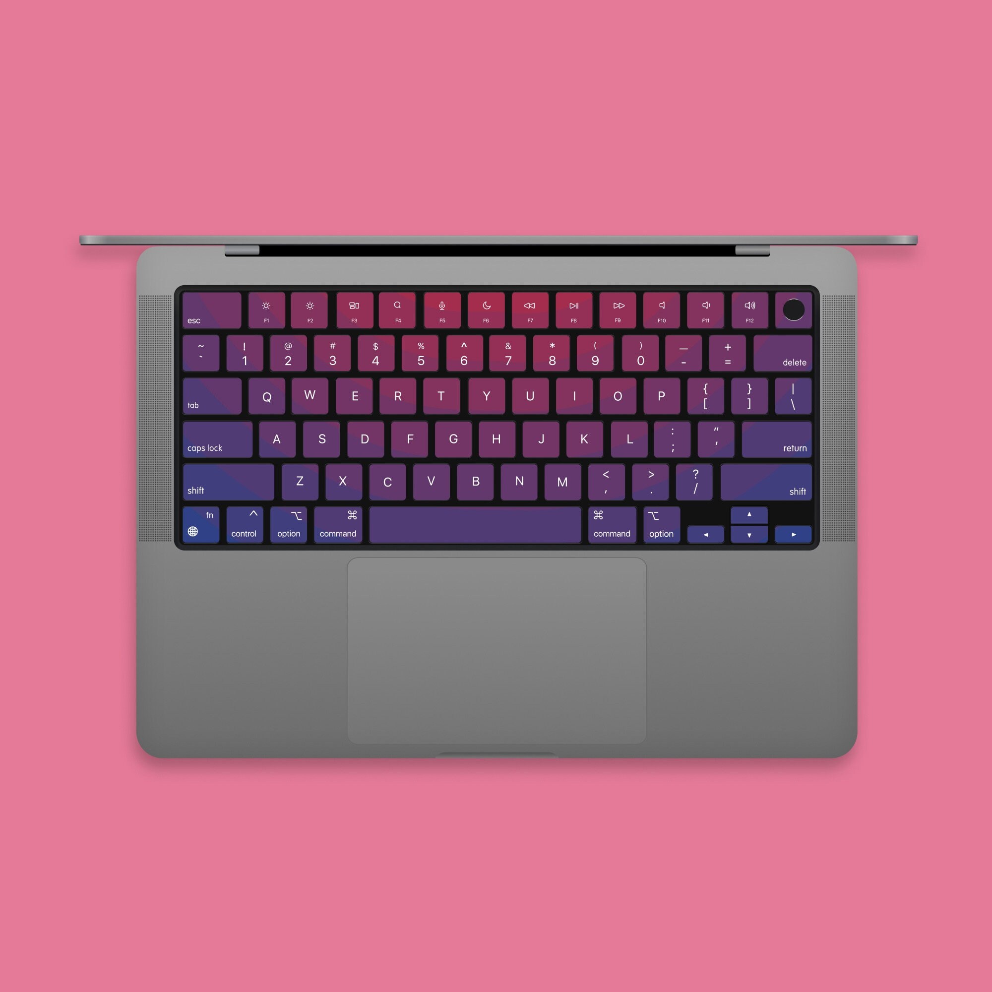 Purple Gradient Individual Keys Stickers for MacBook Chic Violet Fusion ...