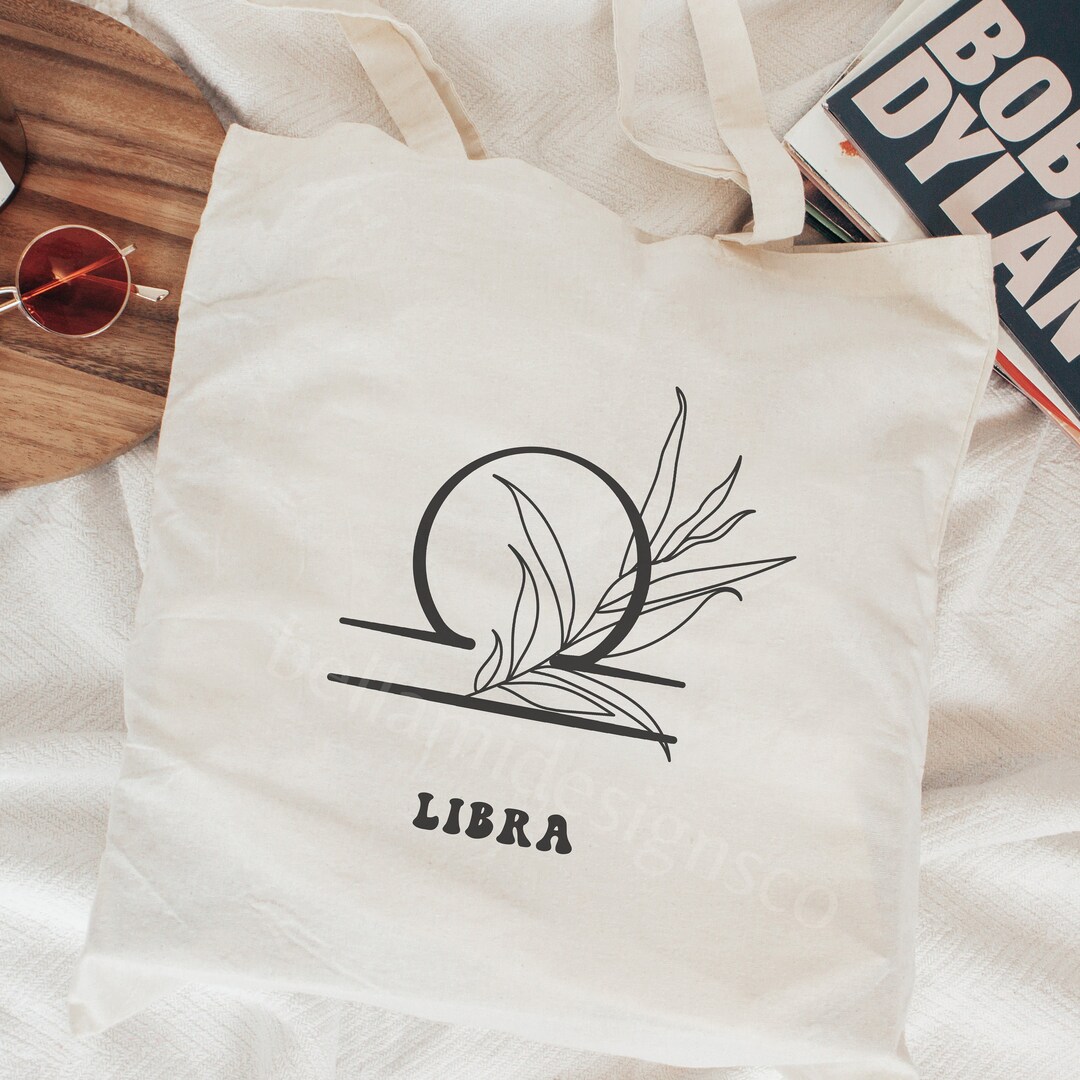 Libra Zodiac Sign Tote Bag, Zodiac Horoscope, Aesthetic Tote Bag, Libra ...