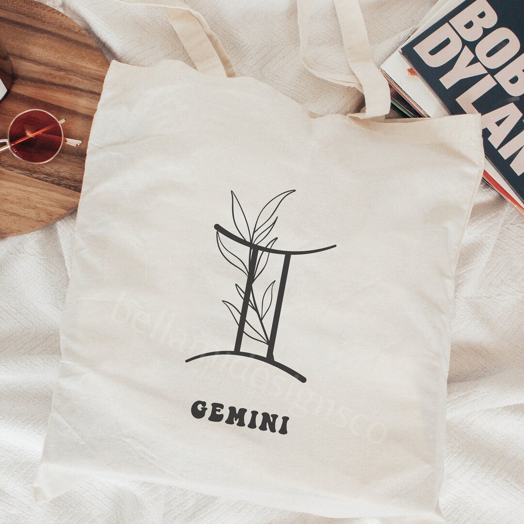 Gemini Zodiac Sign Tote Bag, Zodiac Horoscope, Aesthetic Tote Bag ...