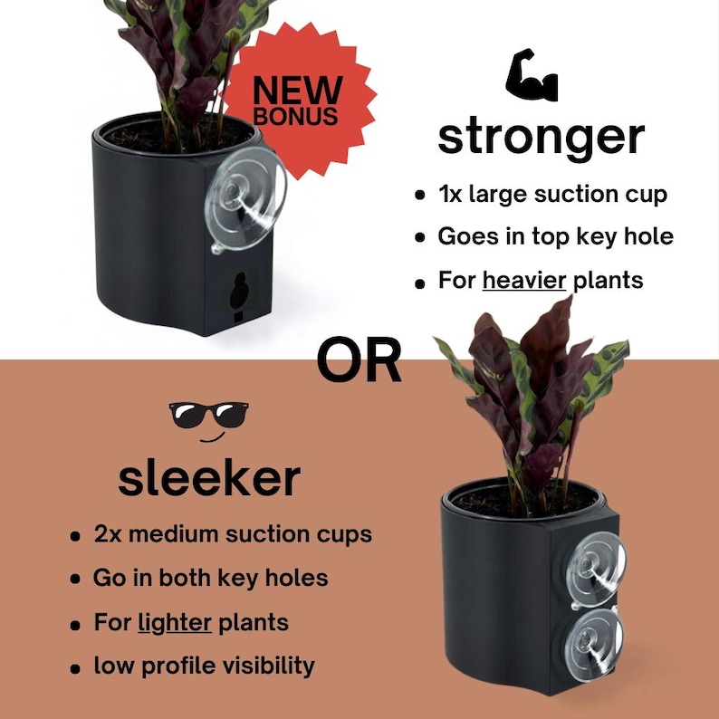 Suction Planter: Muted Green Self-watering Wall Decor - Etsy