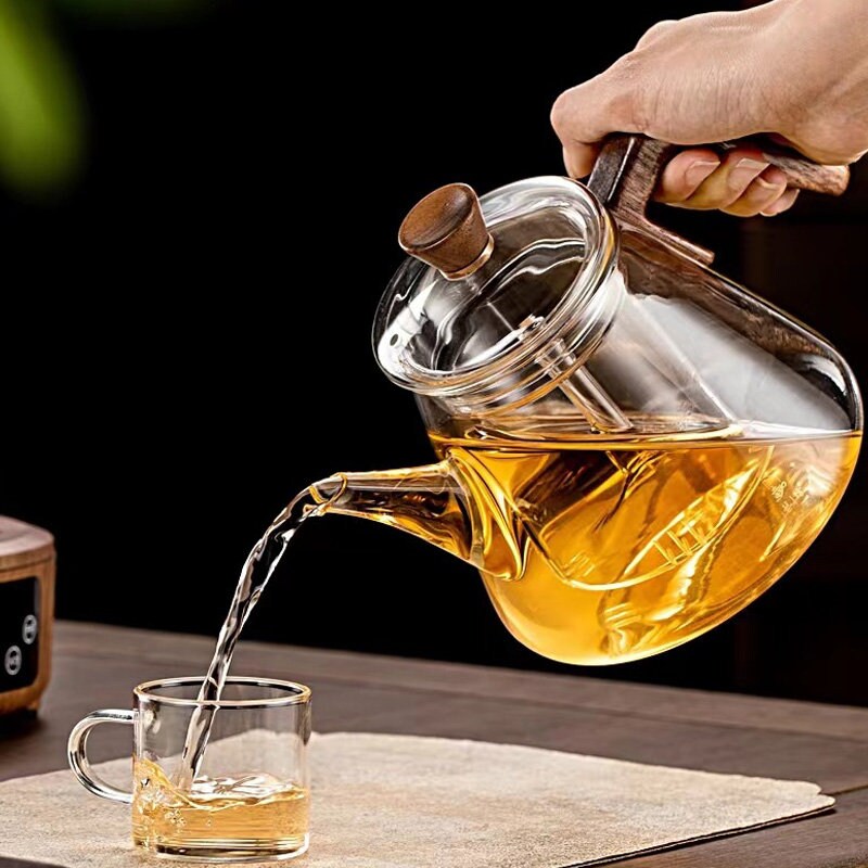 Glass Teapot High Temperature Resistant Glass Steaming Teapot Thickened ...