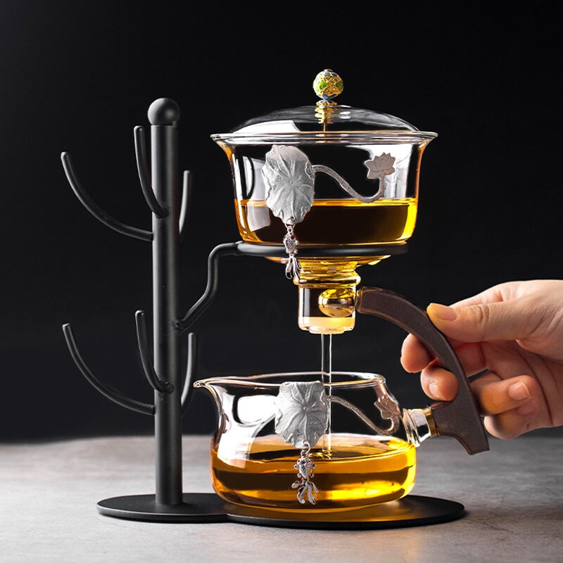 High Temperature Resistant Glass Automatic Tea Set Creative Magnetic ...