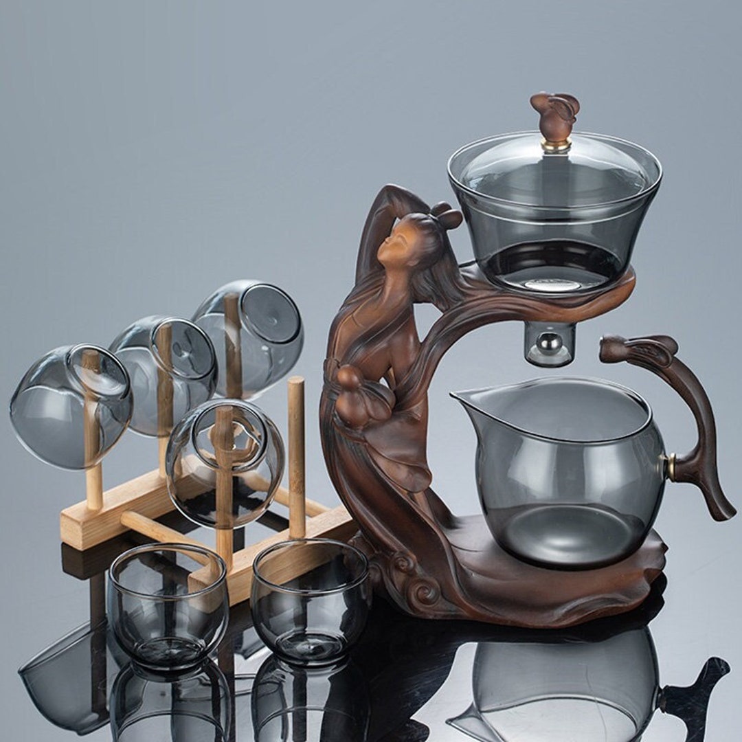 Creative Chang'e Flying to the Moon Glass Automatic Tea Set Kung Fu Tea ...