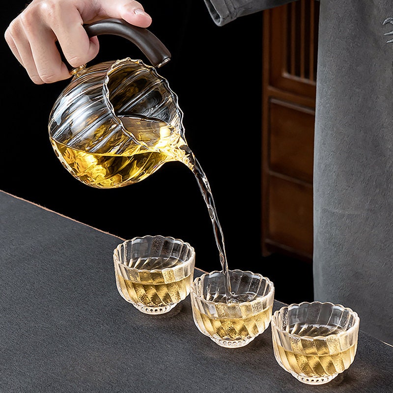 Glass Semi-automatic Tea Set Creative Magnetic Tea Set Kung Fu Tea Set ...