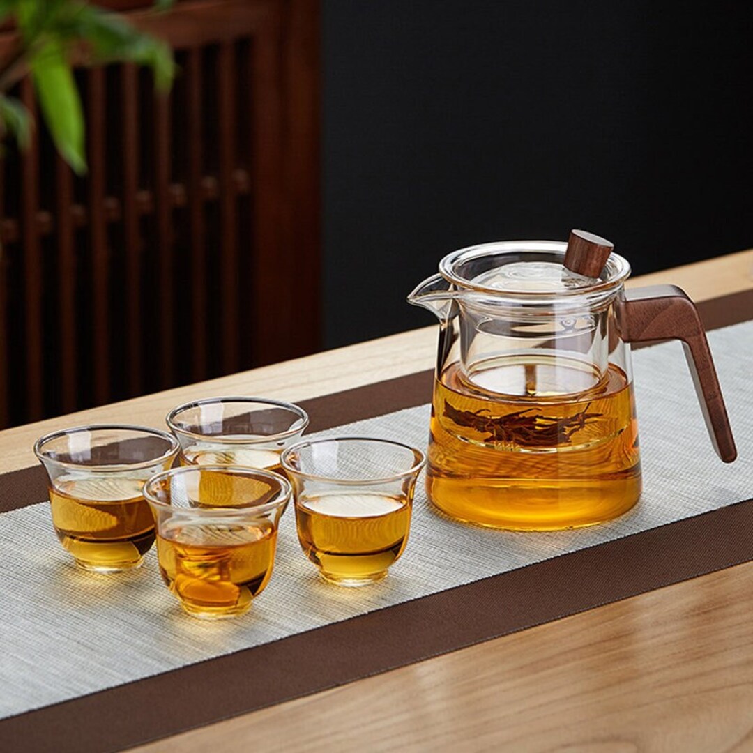 Glass Tea Set Heat-resistant Glass Teapot Kung Fu Tea Set Tea Party Set ...