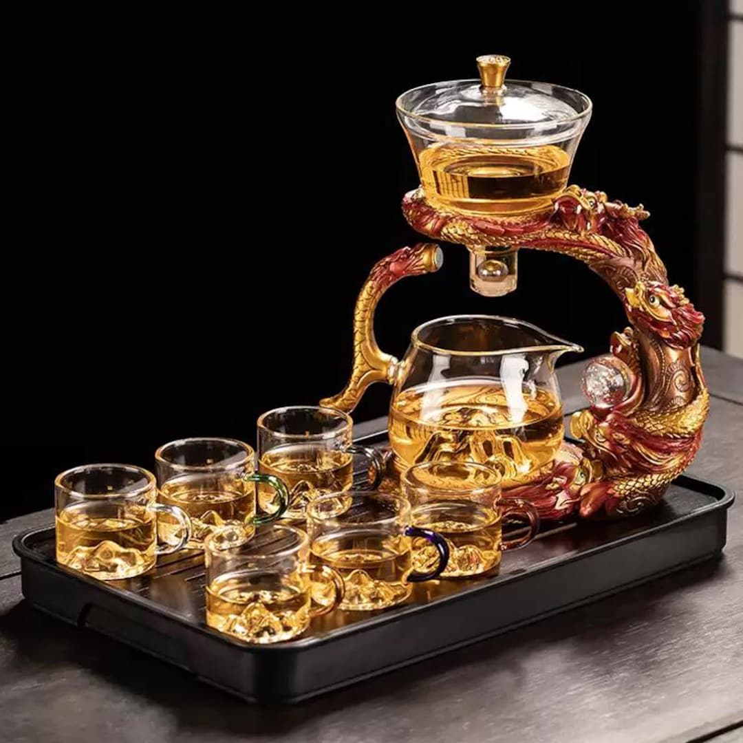 Glass Automatic Tea Set Creative Magnetic Tea Set Kung Fu Tea Set Tea ...