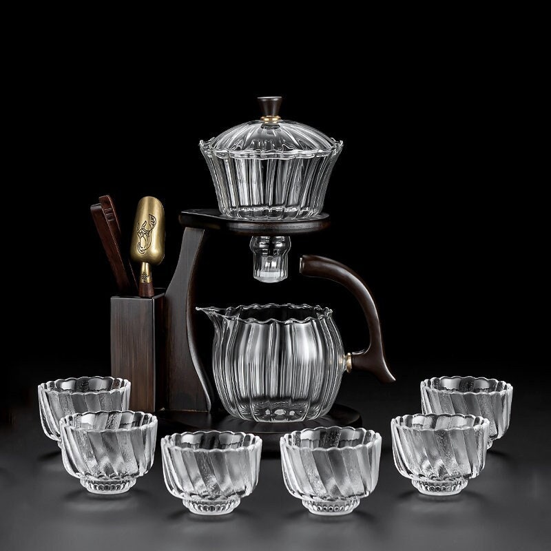 Glass Semi-automatic Tea Set Creative Magnetic Tea Set Kung Fu Tea Set ...
