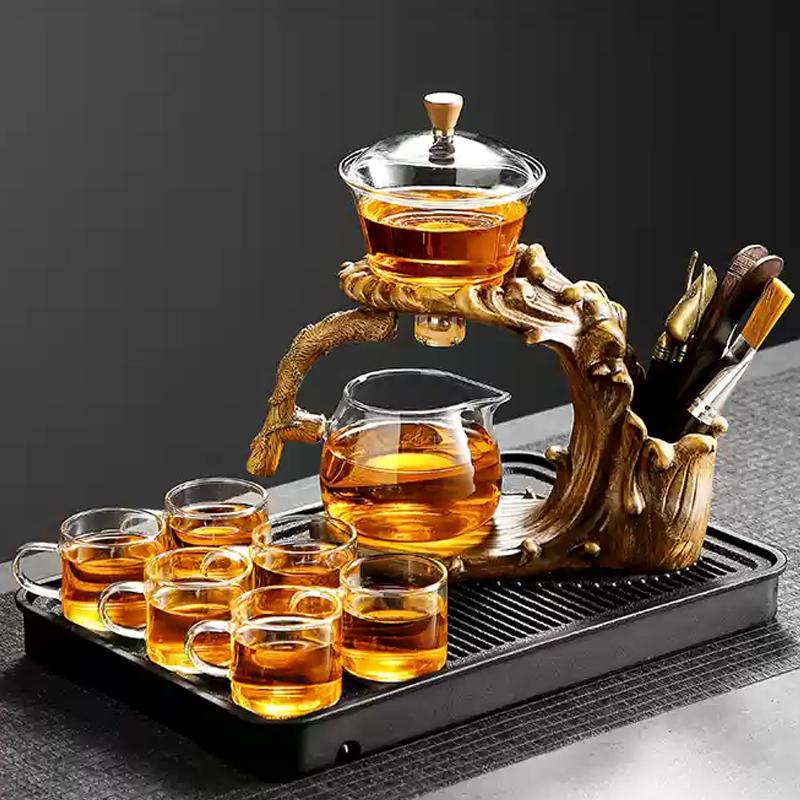 Glass Automatic Tea Set Tea and Water Separation Teapot Kung Fu Tea ...