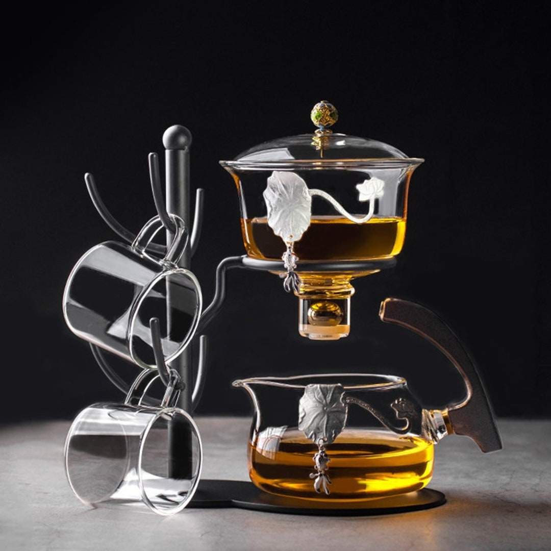 High Temperature Resistant Glass Automatic Tea Set Creative Magnetic ...