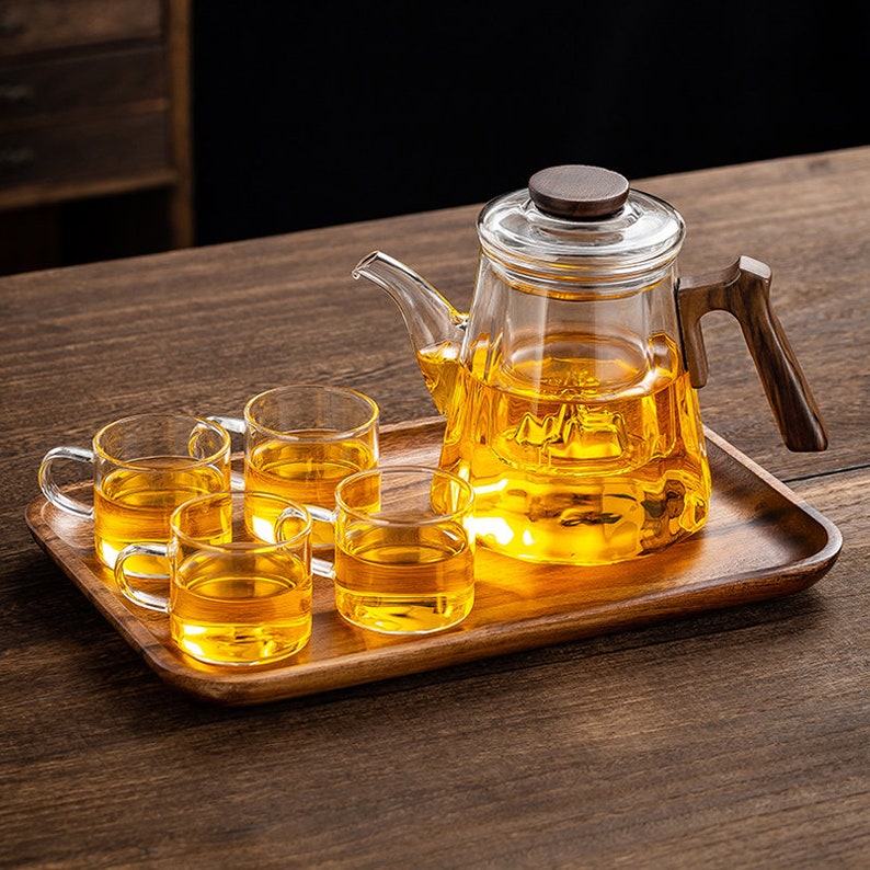 Glass Teapot High Borosilicate Heat-resistant Glass Tea Maker Tea and ...