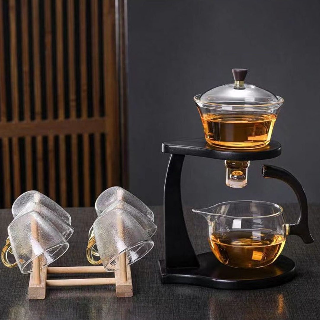 Creative Magnetic Glass Tea Set Automatic Tea Set Tea and Water ...