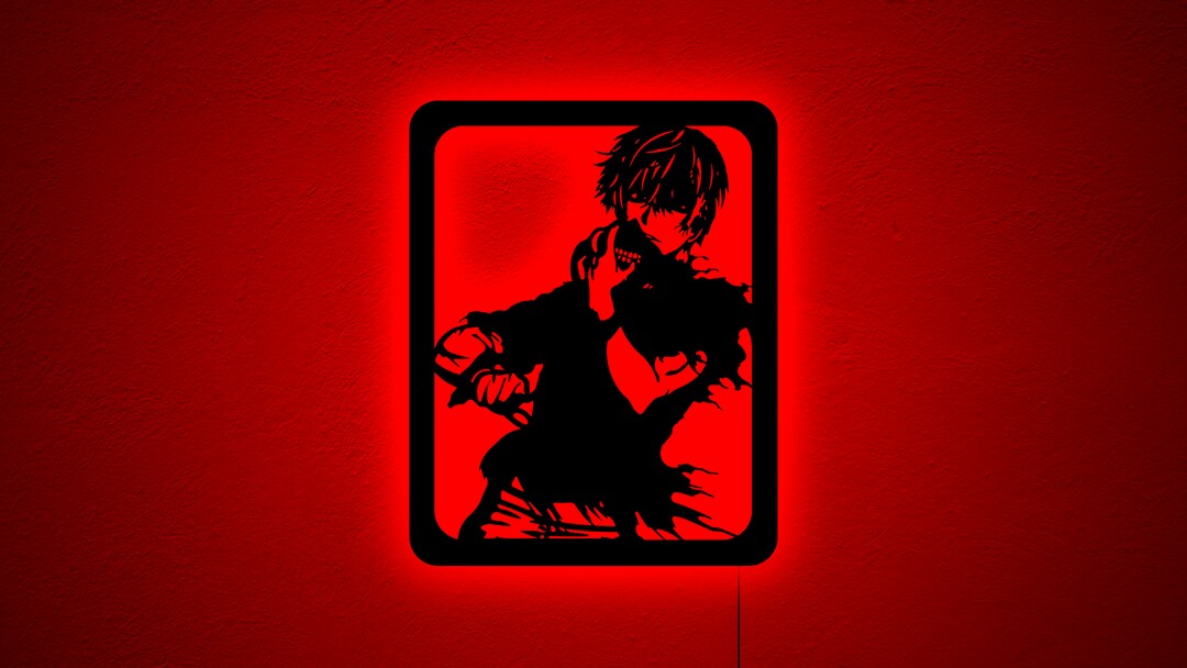 Tokyo Ghoul Wall Decor Tokyo Ghoul Led Wall Sign Ken Kaneki - Etsy