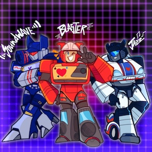Transformers Stickers! Soundwave|blaster|jazz - Etsy