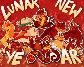 Sticker - Lunar New Year 2025 - Chinese New Year - Asian New Year ...