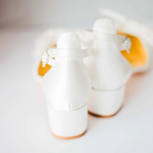 Betroth Wedding Shoes - Low Block Heels - Bridal Shoes - Ivory Wedding ...