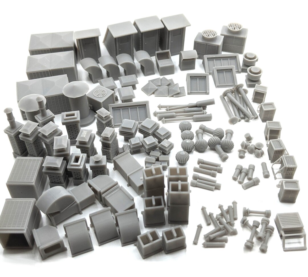 HO Scale Roof Details Lot 130pcs Air Conditioner Ductwork Roof Access ...