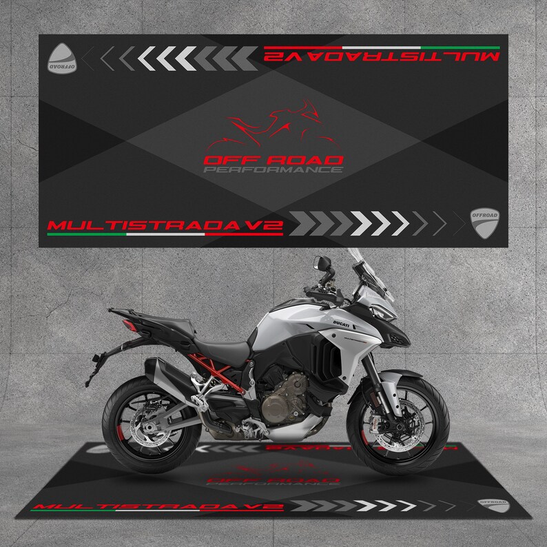 Ducati Multistrada V2 V4 S Motorcycle Rug Personalized Floor Bottom Mat ...
