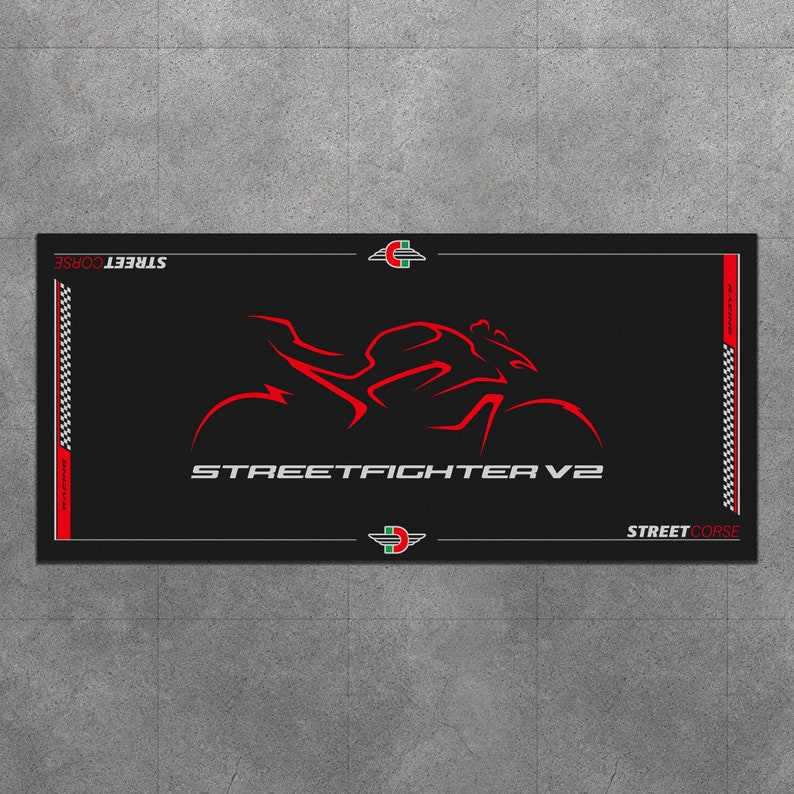 Ducati Streetfighter V2 V4 Motorcycle Rug Personalized Floor Bottom Mat ...