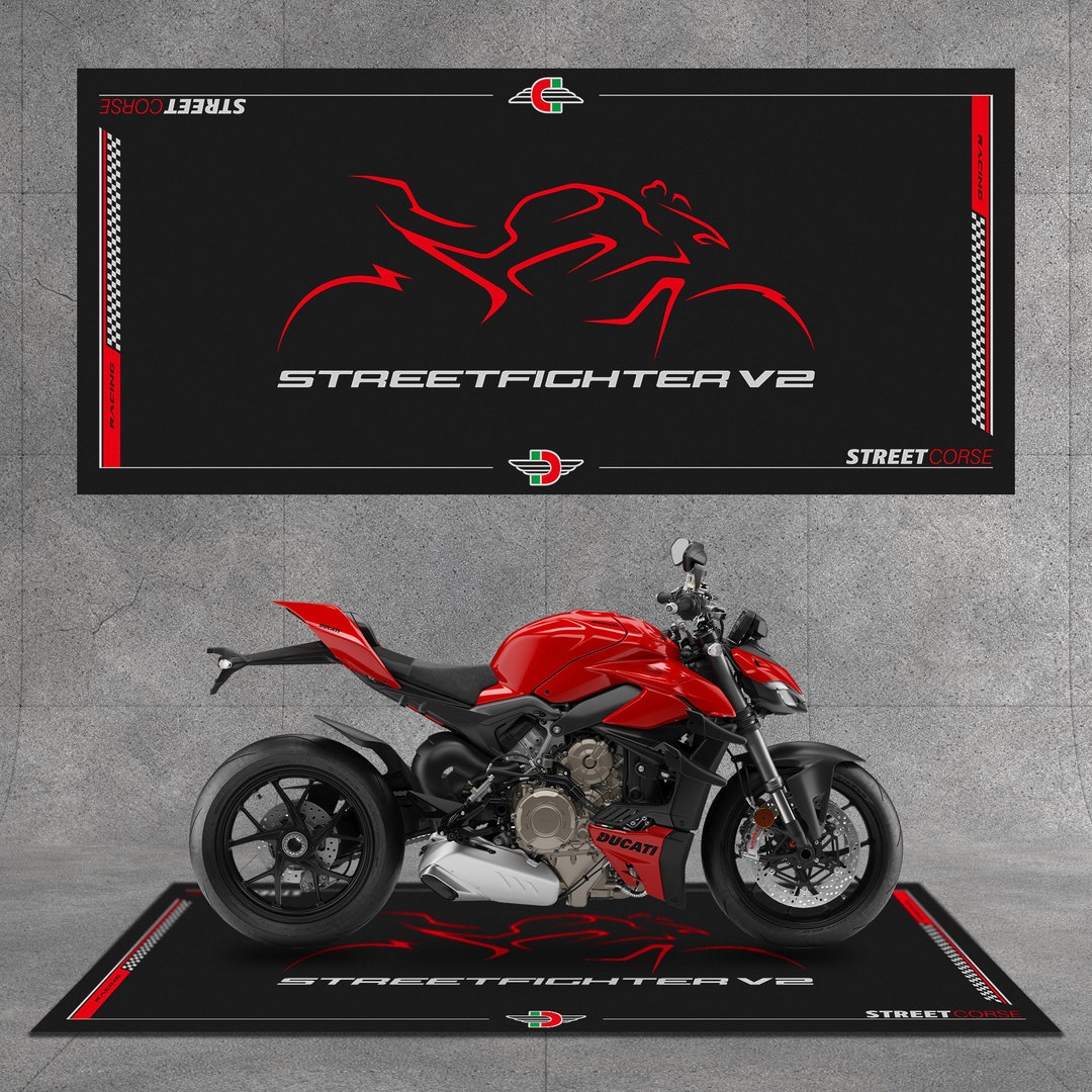 Ducati Streetfighter V2 V4 Motorcycle Rug Personalized Floor Bottom Mat ...
