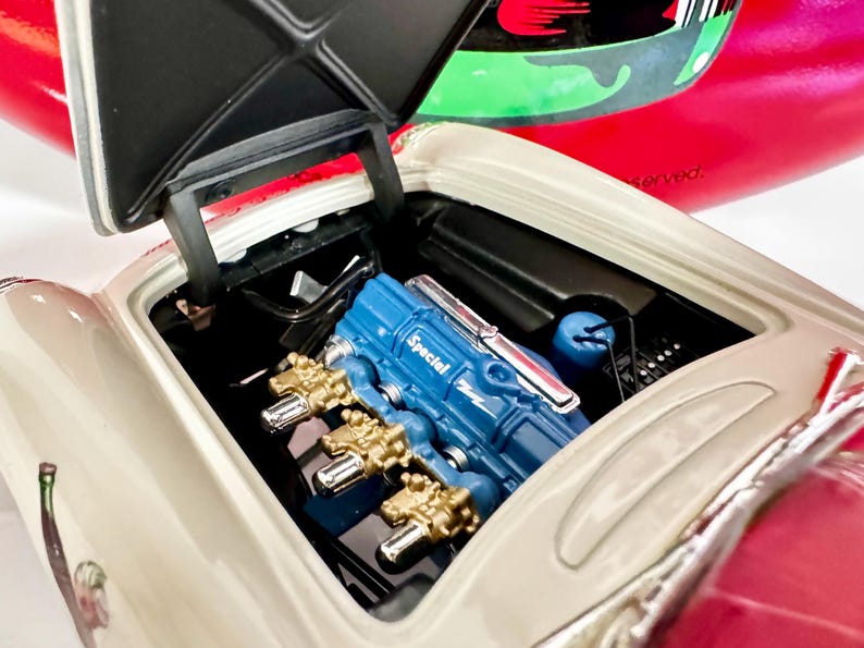 Custom 1/24 Scale Diecast 1953 Corvette in Coca-cola Theme. Polo White ...