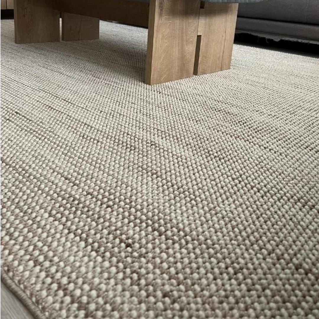 Bubble Chunky Wool Rugs | Handwoven Wool Rugs | Moroccan Area Flatweave ...