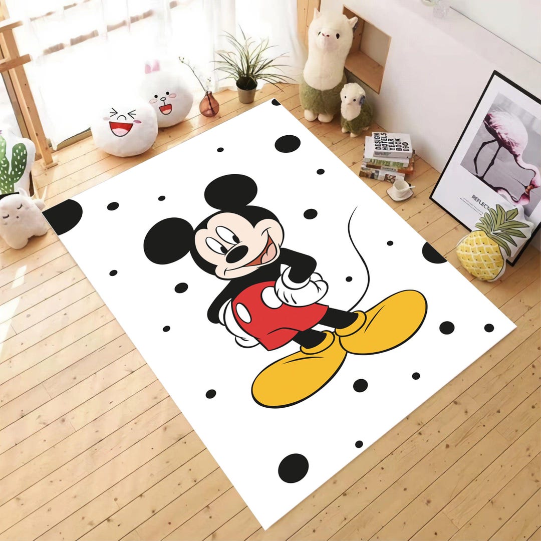 Mickey Mouse Rug, Kids Room Rug, Custom Gift Rug, Indoor Rug, Home ...
