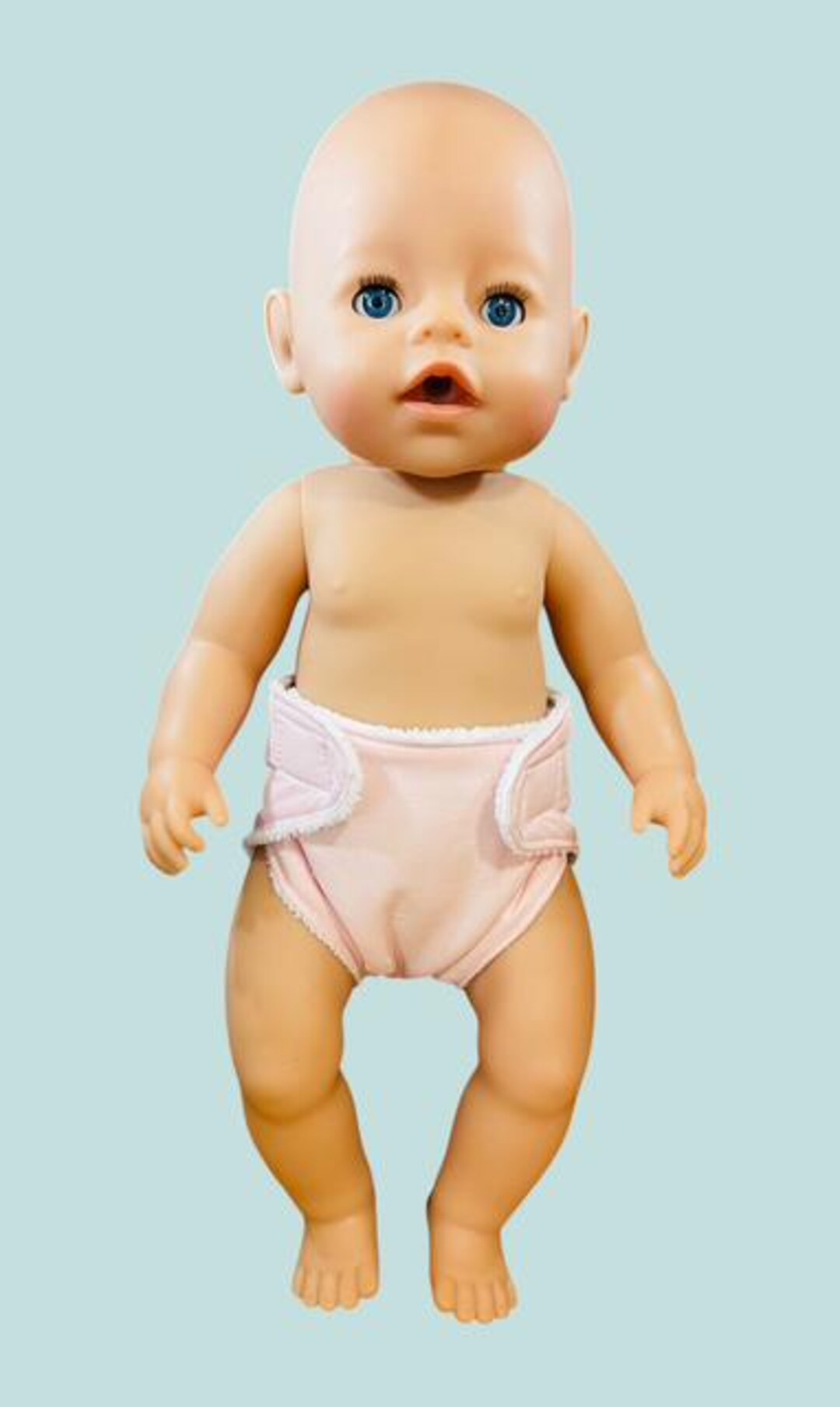 Doll Nappy PINK. Handmade Reusable Diaper for Dolls. Suits Doll 43cm ...
