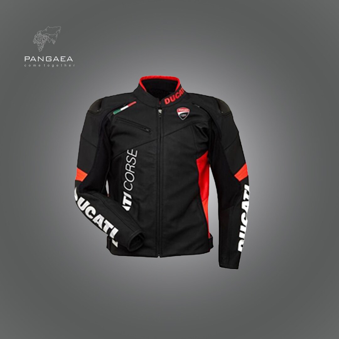 Ducati Racing Motorbike Genuine Leather Jacket for Men's, Ducati Corse ...