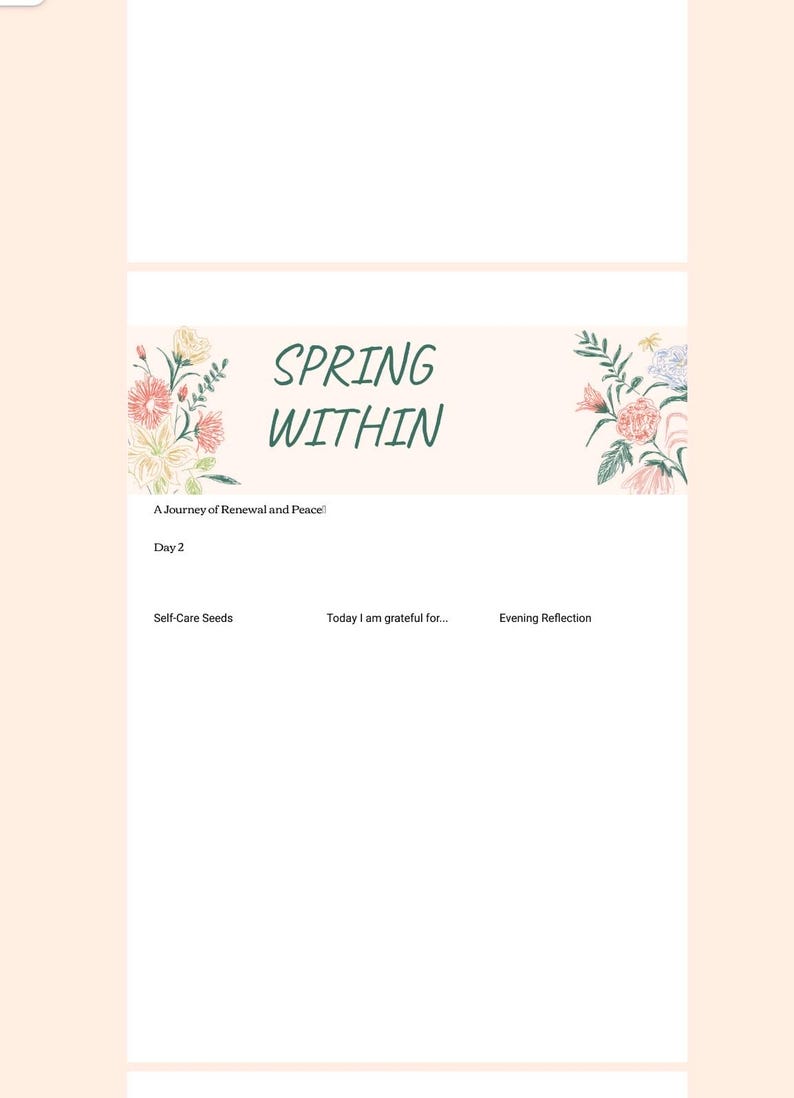 Digital Gratitude Journal for Anxiety Relief, 15 Day Spring Self Care ...
