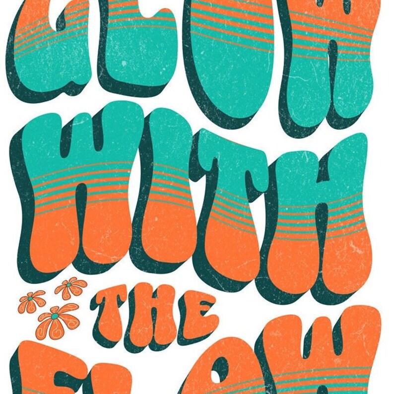 Glow With Flow PNG SVG, Positive Affirmation, Relaxation, - Etsy