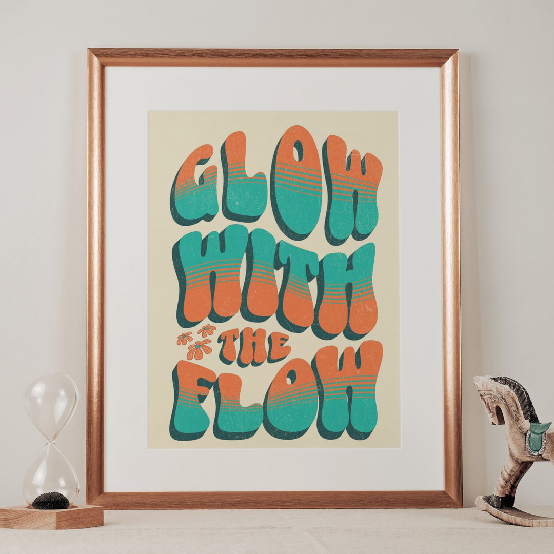 Glow With Flow PNG SVG, Positive Affirmation, Relaxation, - Etsy