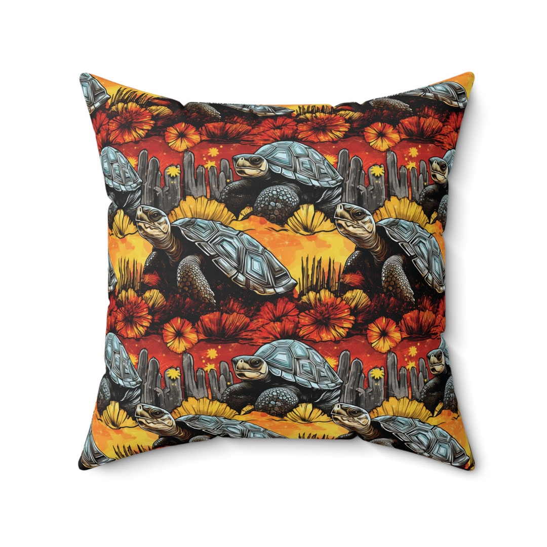 Tortoise Pillow, Animal Home Decor, Turtle Pillow, Turtle Lover Gift ...
