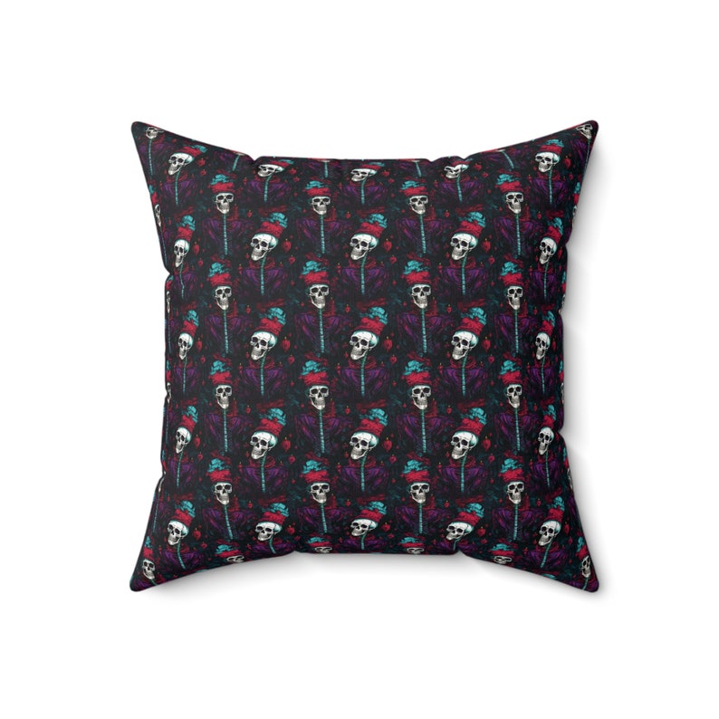 Gothic Christmas Skull Pillow, Festive Holiday Decor - Etsy