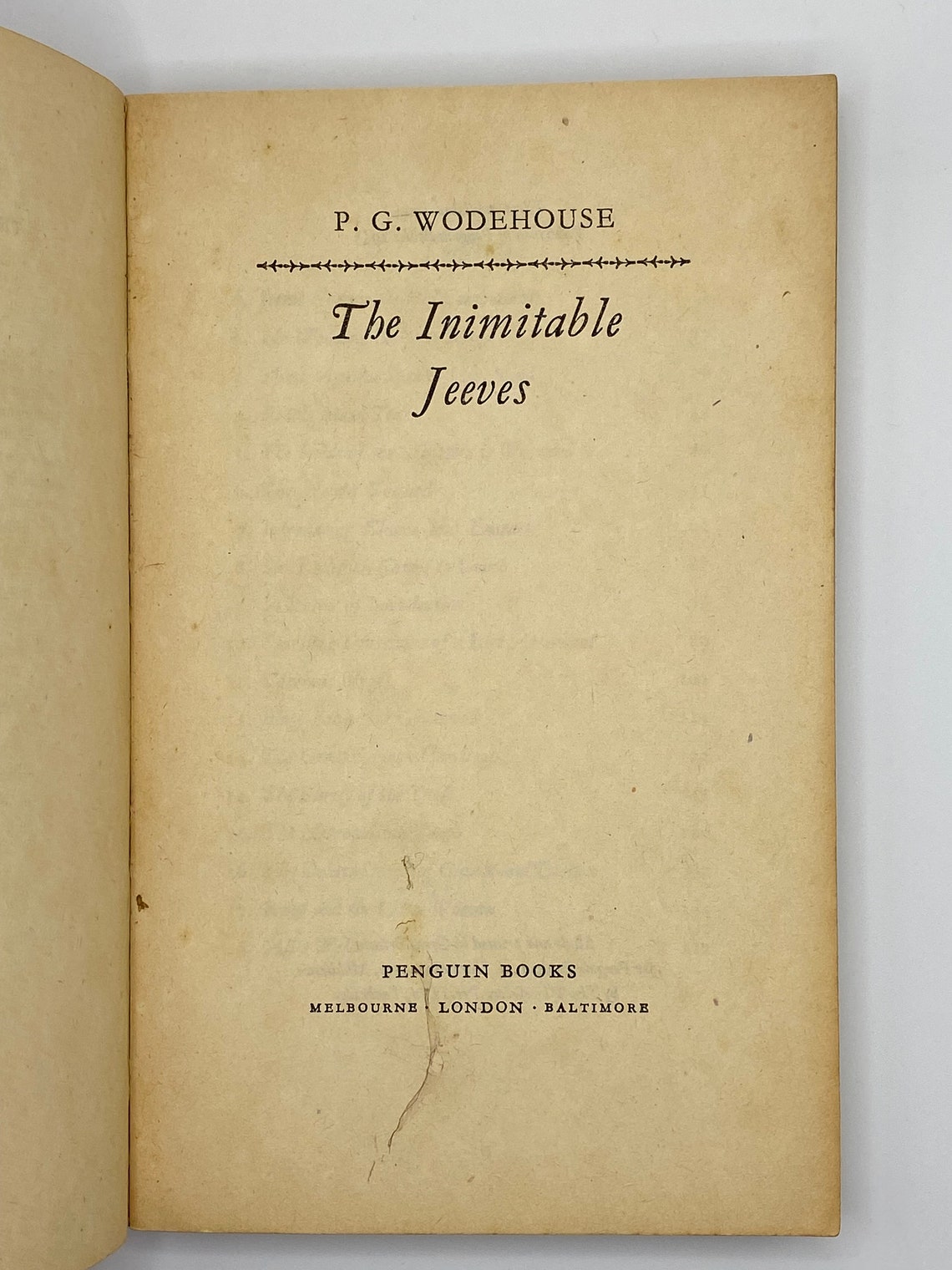 The Inimitable Jeeves, P.G. Wodehouse, 50s Book Comedy Short Stories ...