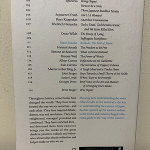 Bushido the Soul of Japan, Nitobe, Samurai Code Bushido Japan Penguin ...