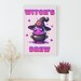 Halloween Wall Art, Halloween Poster, Witch Print, Halloween Sign ...
